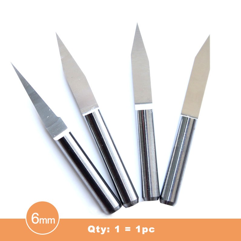 PJ6 (6mm) Flat V Shape Milling tools -omiocnc.com